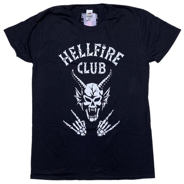 STRANGER THINGS・ストレンジャー・シングス・未知の世界・HELL FIRE CLUB SKULL・UK版・Tシャツ・ ドラマTシャツ ・オフィシャルTシャツNetflixの人気のドラマ、ストレンジャー・シングス！　おたくとメタ...