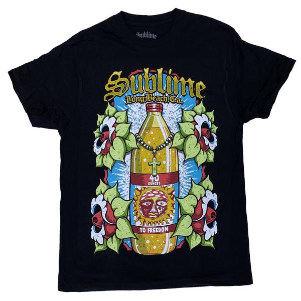 SUBLIME・サブライム・40 Oz. BOTTLE・U.S.A.版・Tシャツ・バンドTシャツオフィシャル商品　正規ライセンス商品ボディ：一般的な厚さのボディ素材：コットン100％カラー：ブラックご注意：実物と色等が多少異なる場合がありま...