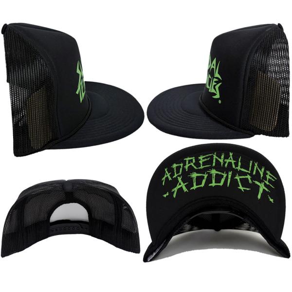 SUICIDAL TENDENCIES・スーサイダルテンデンシーズ・OG FLIP UP ADRENALINE ADDICT・オフィシャル メッシュキャップ・キャップ1983年のオリジナルフリップアップ！つばには「Adrenaline Ad...