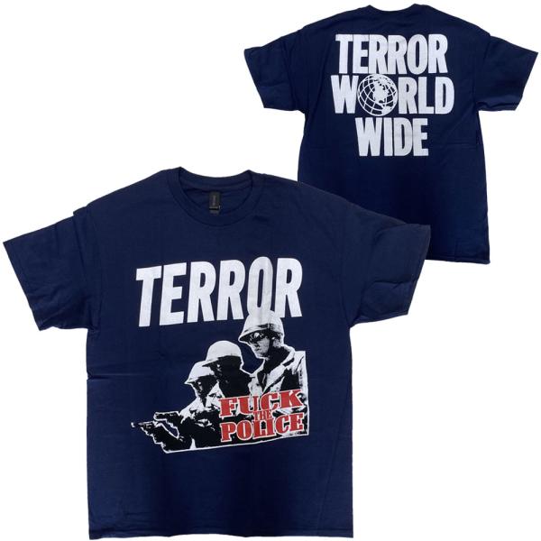 TERROR WORLDWIDE・テラーワールドワイド・FxxK THE POLICE・Tシャツ９０年代にオールドゴースト、MANSON等と、危ない系デザインで人気だったドンロックのテラーワールドワイド。デスメタル系バンドがよく着ていました...