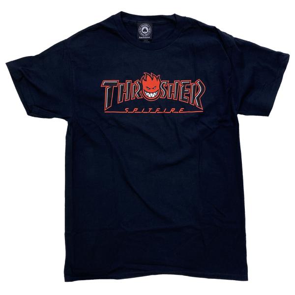 THRASHER MAGAZINE x SPITFIRE・スラッシャー・スピットファイアー・コラボ・BIG HEAD・ブラック・Tシャツ・正規品スラッシャーとスピットファイアーのコラボ商品が入荷！限定商品です。ボディ：ヘヴィーコットン　一般...