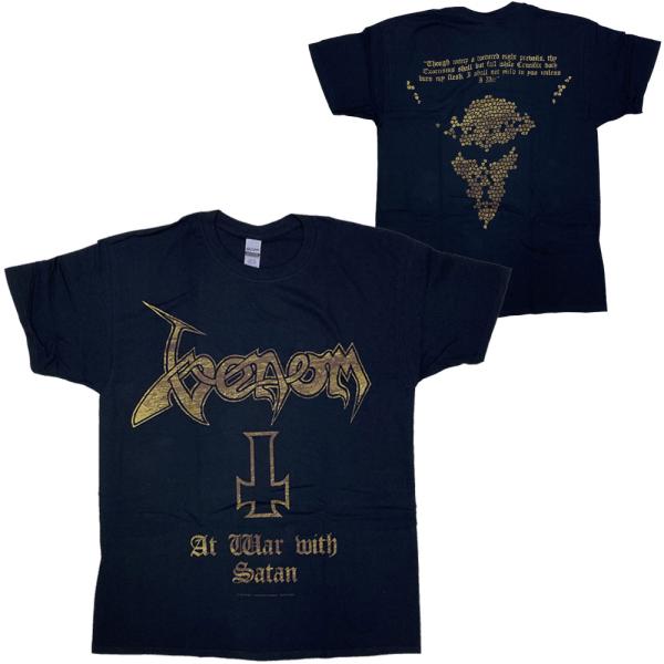 VENOM・ヴェノム・AT WAR WITH SATAN・UK版・Tシャツ・バンドTシャツオフィシャル商品　正規ライセンス商品ボディ：GILDAN HEAVY COTTON （一般的な厚さのボディ）カラー：ブラック素材：コットン100％ご注...