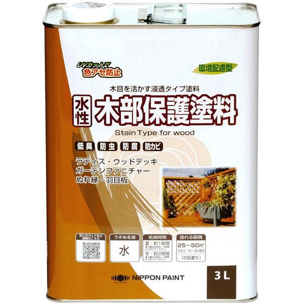特価品につき缶に錆や凹みがある場合があります●商品名ニッペホームプロダクツ　水性木部保護塗料　3L　けやき●商品詳細【塗り面積（2回塗り）】 約25〜33m2（タタミ約15〜20枚分）【乾燥時間】 表面乾燥：夏（30℃）：約1時間　　　 冬...