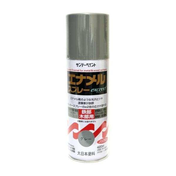 特価品のため汚れがある場合がございます●商品名サンデーペイント　エナメルスプレー exceed　420ml　グレー　●商品詳細【塗り面積（2回塗り）】約1.6〜2.2m2　(タタミ約1〜1.3枚分）【乾燥時間（表面乾燥）】：普通時（20℃）...