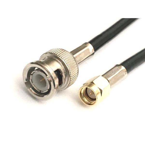 ●BNCオスーSMAオスプラグ　変換ケーブル圧着加工 ●国内メーカー50ΩRG58A/U同軸ケーブル商品は加工済みなのですぐにお使いいただけます　