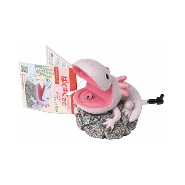 商品説明エアで口をパクパクさせるかわいいアクセサリーが登場!かわいい動きで水槽を和やかな雰囲気にします。エア吐出量が調節できるエア調節バルブ付き。別売りのエアーチューブとエアーポンプが必要です。メーカー：コトブキ