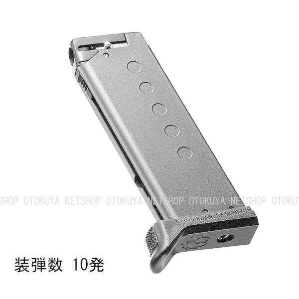 固定スライド　ガスガン　LCP2専用 10連 マガジン東京マルイ純正のガスマガジン純正ならではの高品質で安心して使用できますダイカスト製マガジン 装弾数10発薄型ながら冷えに強いダイカスト製のマガジン他のシングルガバメント系のマガジンにも使...