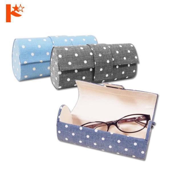 場所を選ばず使いやすい、ポップで上品なドットパターン。留め具部分がマグネットなので、メガネ以外にも小物入れや、ペンケース等としてもお使いいただけます。■カラー：ネイビー/ホワイトドット、ブラック/ホワイトドット、サックス/ホワイトドット■サ...