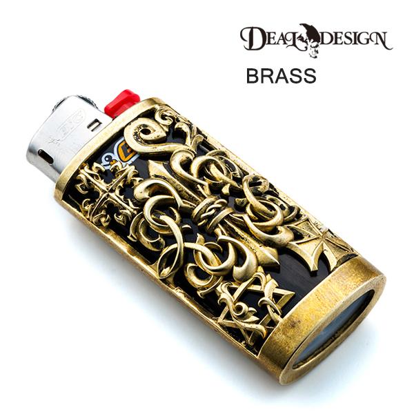 メンズ＆レディース シルバーアクセサリー ブランド 『 DEAL DESIGN ( ディールデザイン )』 マルチに敷きならべたデザインを透かし彫りにした『Bicミニライター J25』専用ケース。手にもしっかり馴染む仕上がり。こちらはブラス...