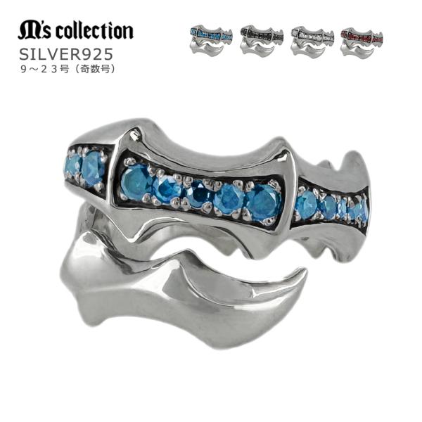 力強く湾曲したシルエットは、獲物を捉える“CLAW（爪）”を抽象化したデザイン。流れるような立体ラインが指の上で重なり合い、アートピースのような存在感を放ちます。中央にあしらったストーンはブルー / ホワイト / ブラック / レッドの４色...