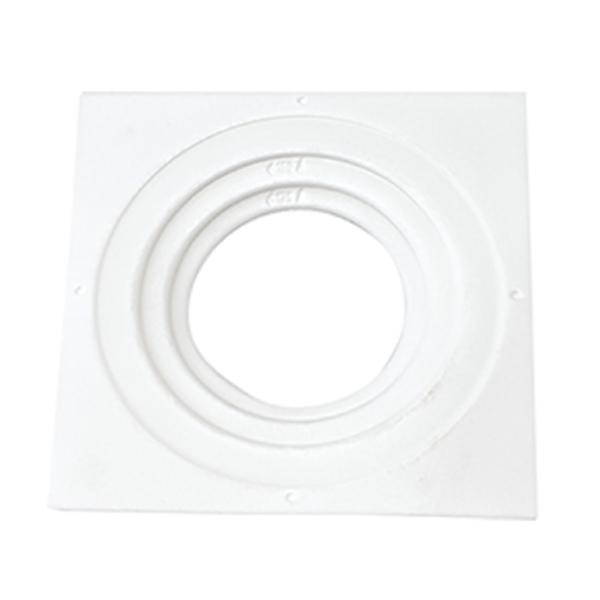 品番：K-DMP100材質：ポリエチレン規格寸法：（厚）12mmX□190mm色調：ホワイト対応径：φ100、φ125、φ150入数：30枚入り/ケース伸縮加工したポリエチレン素材なのでパイプとの密着部分にテープ処理が不要です。段差とマーキ...