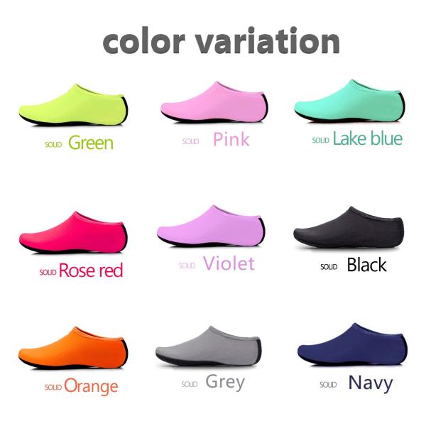 プールやビーチで大活躍のマリンシューズです。※モニターにより色に違いが出る事があります。
