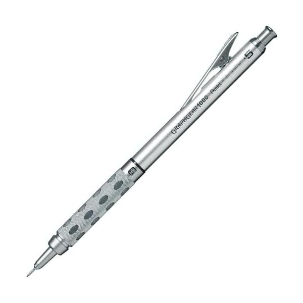 サイズ/重さ:軸径 10mm ×奥行 9mm × 長さ 150mm /20g芯径:0.5mm材質/軸:アルミニウム ノック:ステンレス クリップ:鉄 先金:真鍮 グリップ:シリコンゴム、真鍮芯硬度表示窓付き替消しゴム品名:Z2-1N