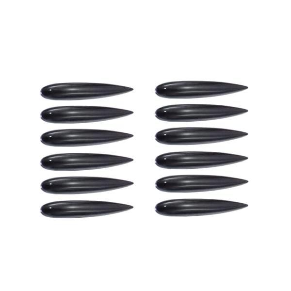 【製品情報です】セット内容：ボルテックスジェネレーター*12個。サイズ：53mm*9mm*7.7mm。材質です：ABS。色:黒です。【ノイズ低減】車体側面の渦流発生器を使用し、車体側面の気流を安定させ、気流やノイズによる異常騒音を低減します...
