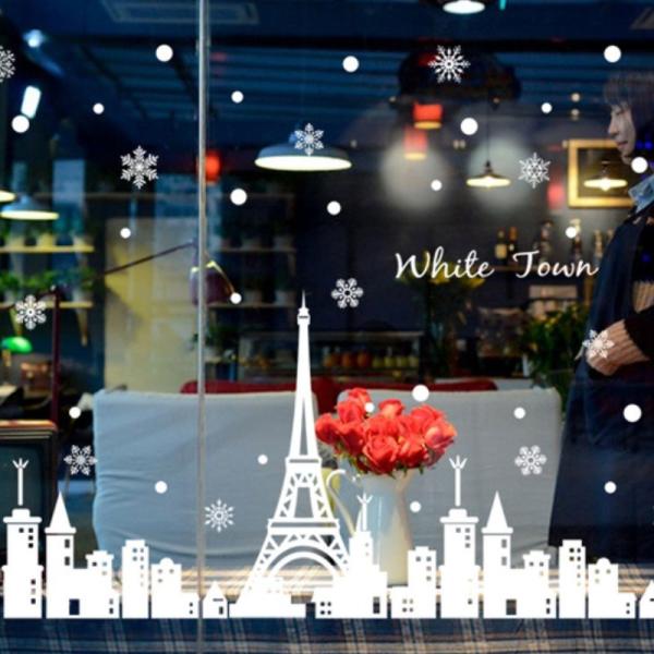 ・品番：ABQ9803・サイズ：60×90 センチクリスマス・シーズンの装飾におすすめ☆リビングの装飾、窓ガラスやドアに貼っても素敵です！・剥がして貼るだけ　シールタイプなので台紙から剥がして、そのまま壁紙に貼り付けできます。・綺麗に剥せて...