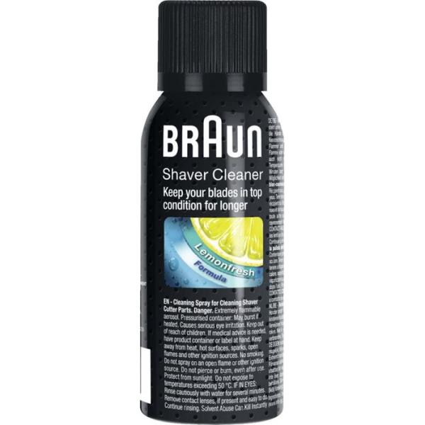 シェーバーの刃の手入れに便利なスプレータイプ。
