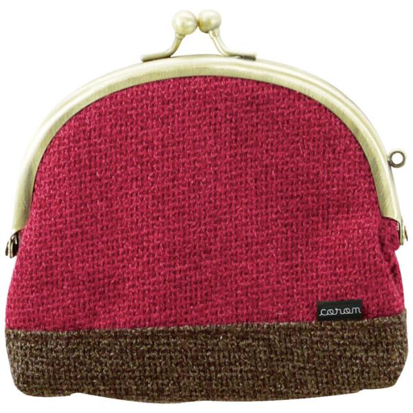 おしゃれ雑貨。ベーシックインテリアのようながま口♪シックで大人っぽいカラーと生地が特徴のcoronのがま口シリーズ！名前の通りコロンとした丸みのある形！柔らかな生地で、ふんわりとした手触りも心地よいです。お札やカードも無理なく収まるサイズです。