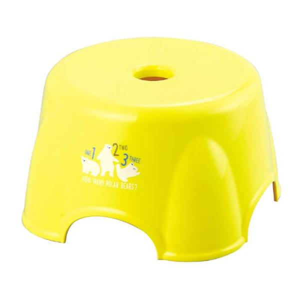 白クマのイラストがかわいいお風呂道具。子供お風呂イス。