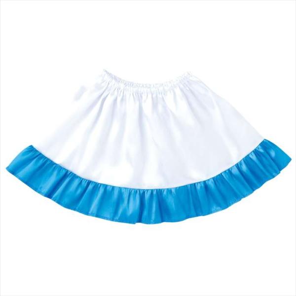 大人気の衣装ベースシリーズの裾フリルスカートです。やわらかな光沢のあるサテン生地に、裾フリルをあしらった華やかなデザインが特長です。ウエストゴム仕様で着脱が簡単、動くたびにフリルが揺れてステージ映えします。カラーバリエーションも豊富で、テー...