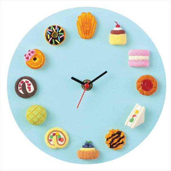 時計と文字盤のセット。粘土で装飾を行います。バニラ色のねんど100gが付属します。