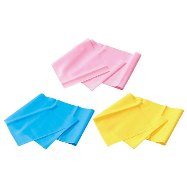 トレーニング用ラバーバンドチューブ。カラーは、ピンク（4521718711256：71125）、ブルー（4521718711263：71126）、イエロー（4521718711270：71127）、です。ストレッチやトレーニングなど色々なエ...