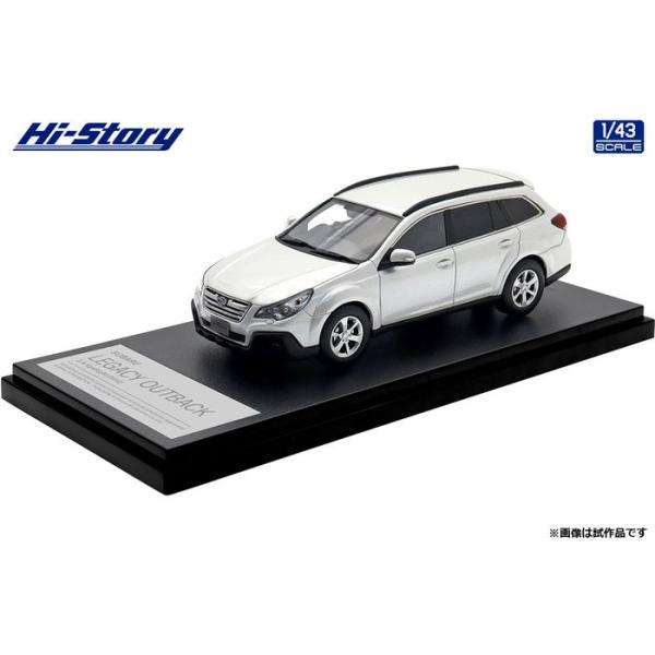 インターアライド（INTERALLIED）｜1/43 SUBARU LEGACY OUTBACK 2.5i EyeSight (2012) サテンホワイト・パール ミニカー。