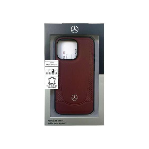 メルセデス・ベンツ iPhone13 Pro用 牛革 背面ケース。