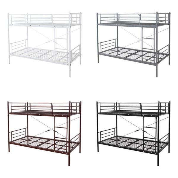 パイプ二段ベッド。カラーバリエーションは、ホワイト(JAN：4535306143763/品番：HT80-17--WH---LF2)、シルバー(JAN：4535306143770/品番：HT80-17--SL---LF2)、ブラウン(JAN：...