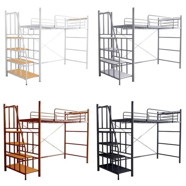 階段付きでより快適にご使用頂けるロフトベッドです。カラーバリエーションは、ホワイト(JAN：4535306182373/品番：HT70-95R--WH)、シルバー(JAN：4535306182359/品番：HT70-95R--SL)、ブラウ...