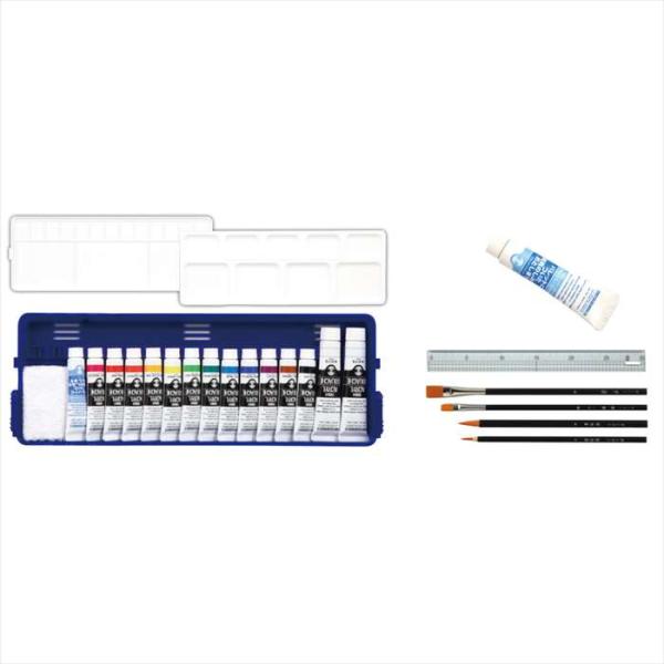 ブライトマゼンタを含む13色を収録しています。よく使われるホワイトは2本入っています。三原色の学習ができます。