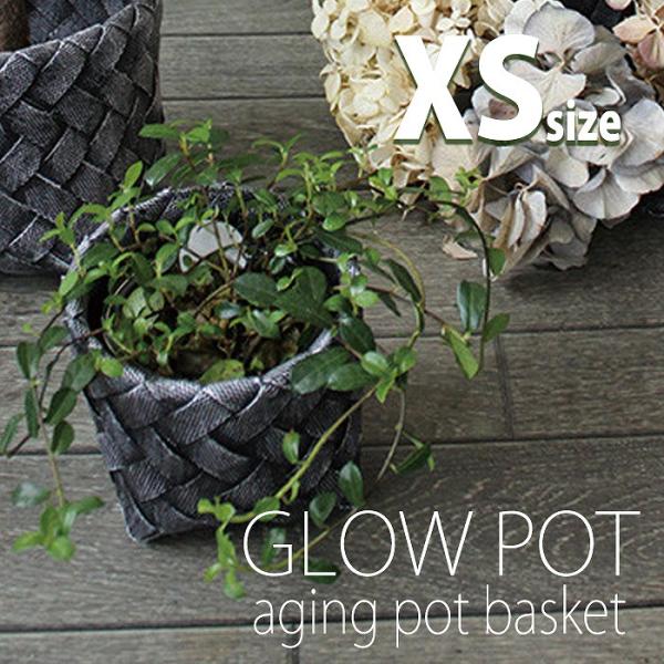 ガーデンポットXSサイズ。インテリアになじむ、かすれた塗装がおしゃれなガーデンポット。ミニサボテンなど小さな鉢にぴったりのXSサイズ。PPベルトにデニムのようにも見えるかすれた塗装を施し、スタイリッシュに仕上げたガーデンポット。グリーンイン...