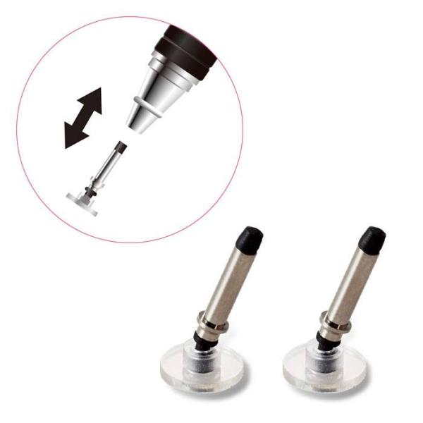 2WAYタッチペン（P-TP2WY01シリーズ、PCTP2WY01シリーズ、PWTP2WY01BK）のディスク側専用の交換ペン先です。ディスクがクリアでタッチしているポイントが見やすく、細かな操作が可能です。便利な2個入りです。タッチペン本...