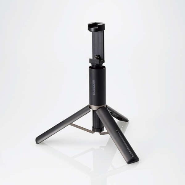 自撮り棒としても使用できる2Wayタイプのスマートフォン用三脚です。ホルダー部の首を回転させると自由なアングルで撮影ができます。スマートフォンホルダーは6.5インチまでの大きさに対応しています。スマートフォンホルダーには落下防止のすべり止め...