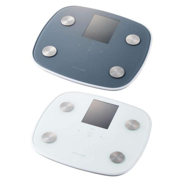 製品本体の液晶画面を大きくし、測定データの一覧表示を可能にした“エクリア体組成計”です。カラーバリエーションは、グレー(JAN：4549550247016/品番：HCS-FS05GY)、ホワイト(JAN：4549550247023/品番：H...