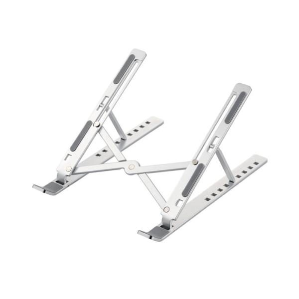 ■9段階の角度に調整できる、ポータブルノートパソコンスタンドです。  ■片手で持ち運べるサイズに折り畳み可能。外出先などの使用にも便利です。  ■ノートパソコンの高さを変えることで目線を上げることができ、作業中の姿勢を改善します。  ■10...
