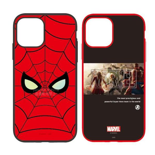 iPhone12mini対応。アベンジャーズ（4550213031965：MV-160A）、スパイダーマン（4550213031972：MV-160B）、IIIIfit（イーフィット）は、PCとTPU素材を用いた耐衝撃性に優れたハイブリッド...