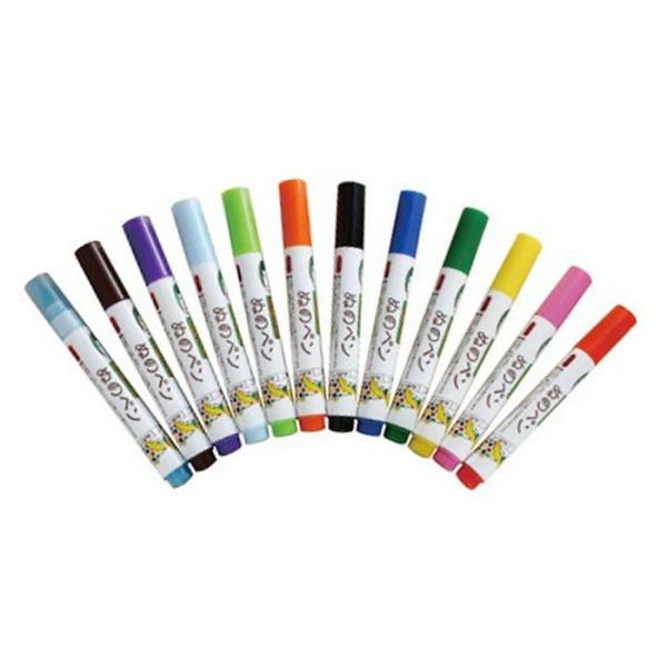 布に書けるペン。ぬのペン。ファブリックペン。工作 お絵かき 手作り ハンドメイド。布に描いてアイロンをあてれば、あっという間にオリジナルグッズの完成です。大人も子供も楽しめます。下書きにつかえるチャコマーカー付き。トートバッグやハンカチなど...