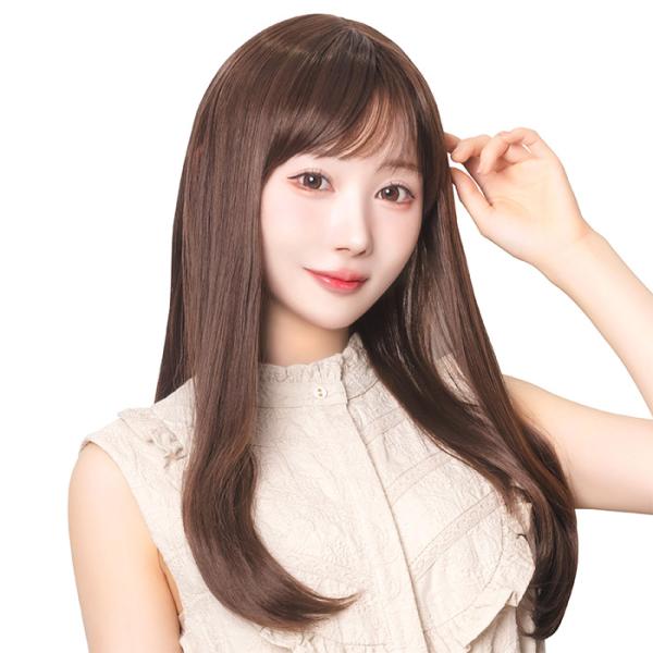 ファッションウィッグのウィギーリッチシリーズ。人工頭皮付きのI型つむじでウィッグ感の少ない、自然なスタイル。前髪にサイドの毛があるので、耳にかけてもナチュラルです。コテ・ヘアアイロンOK（耐熱温度180℃）。ウィッグ内側にアジャスターがある...