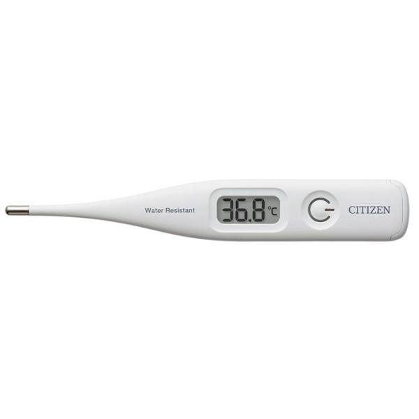 測定中に誤ってボタンを押さないようボタン中央は本体より凹んだ形状となっています。水で洗えるので、衛生面でも安心してご使用いただけます。収納ケースつき。