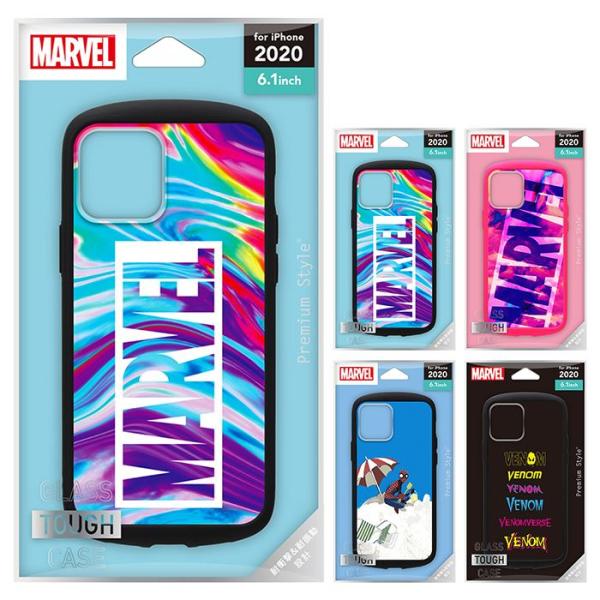 「MARVEL」ロゴデザインのガラスの光沢感が美しいiPhone 12 /12 Pro用のガラスタフケース（ラウンドタイプ）です。カラーバリエーションは、ロゴ/マーブル(JAN：4562358119316/品番：PG-DGT20G20MVL...