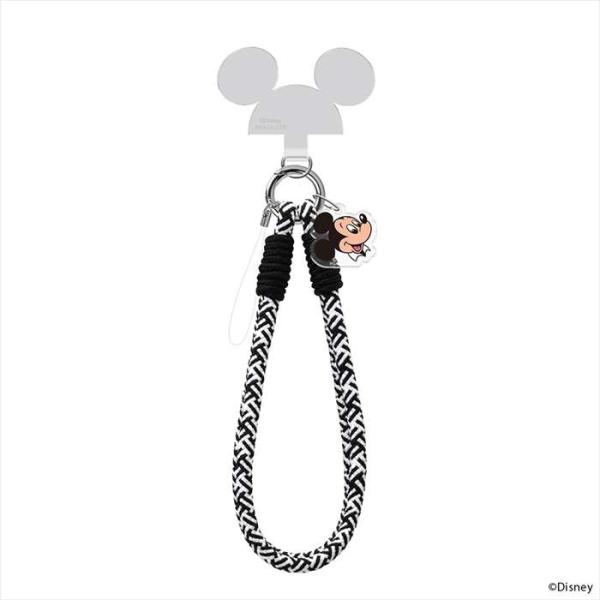 ディズニーキャラクターデザインのカラフルなロープタイプのストラップホルダー付きハンドストラップです。端末とケースの間にストラップホルダーを挟み込むだけ、ハンドストラップを簡単装着できます。（※お手持ちのケースや充電口の形状によってはホルダー...