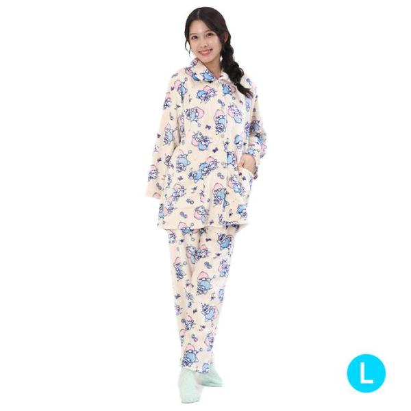 シャツパジャマ。ふんわりツインスターズシャツパジャマ。サイズは（Lサイズ）です。カラーは、（IV）です。