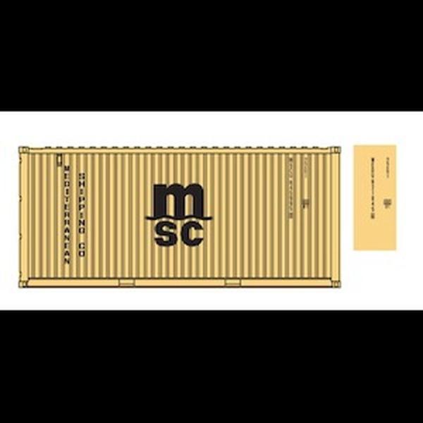 モデルアイコン HOゲージ 20ft 22G1 msc 2個入 鉄道模型 です。