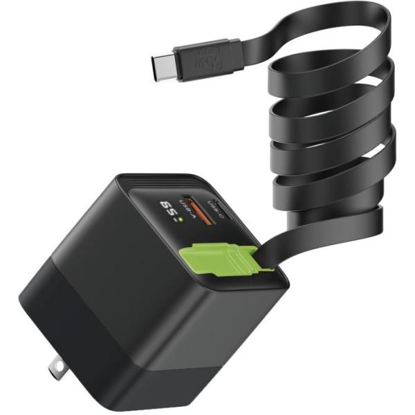 ■最大65Wまたは３台同時充電に対応したパワフル充電器。■充電W（ワット）数をリアルタイムで表示するワットメーター搭載。■TypeC巻き取りケーブルを内蔵でケーブル忘れた！を阻止。■ノートパソコンやゲーム機Switchにも対応した最大65W...