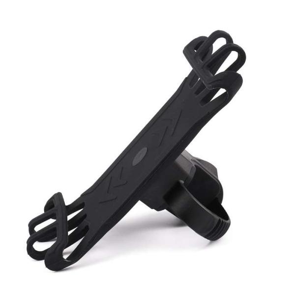 バイク＆自転車スマホホルダー。耐久性に優れたコーティングシリコン素材で4?7インチサイズのスマートフォンに使用できるバイク、自転車、ベビーカー用ホルダー。スマホの着脱も簡単なシリコンバンド採用。シリコン素材なので衝撃を緩和してスマートフォン...