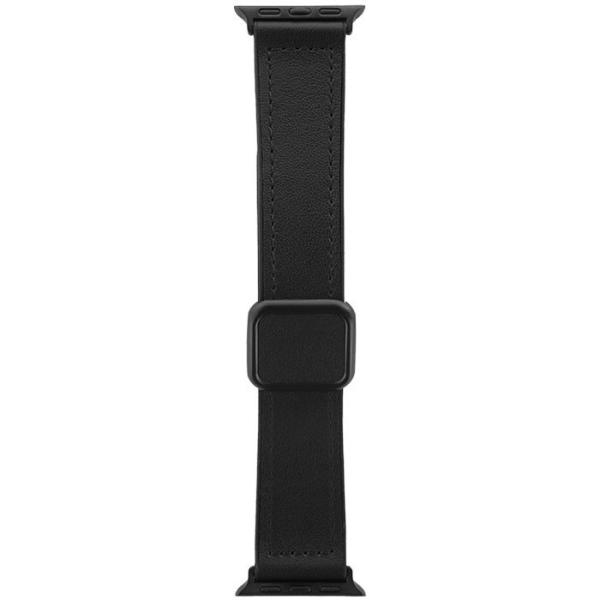 気品のある本革製Apple Watchバンド。裏面ラバー仕様で汗に強くタフに使える。簡単に着脱できるマグネット仕様。