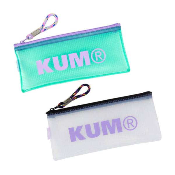 かわいいパステル調のクリアペンケース。カラーは、グリーン（KM178M/4902562487601）、パステルホワイト（KM178PW/4902562487618）。チェックとクリア素材の組み合わせがおしゃれ。ドイツのステーショナリーブラン...