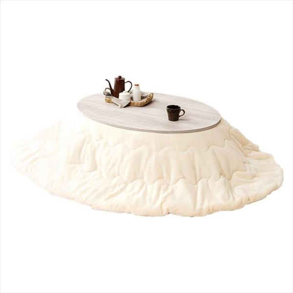 天板がリバーシブルでオールシーズン活躍するカジュアルコタツ。とろけるような肌触りのシンプルな掛け布団セット。