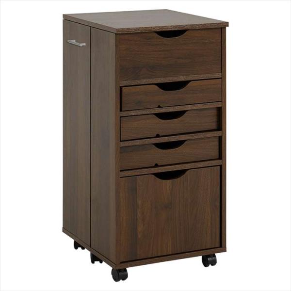 閉じたままでも使える大容量のコスメワゴン。メイク、スキンケアアイテムはもちろんアクセサリーや美容家電まで。キャスター付きなので使う場所に移動もスムーズ。