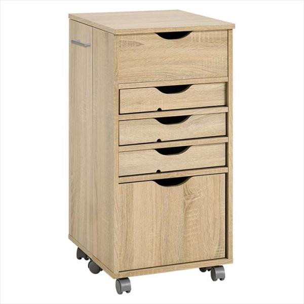 閉じたままでも使える大容量のコスメワゴン。メイク、スキンケアアイテムはもちろんアクセサリーや美容家電まで。キャスター付きなので使う場所に移動もスムーズ。